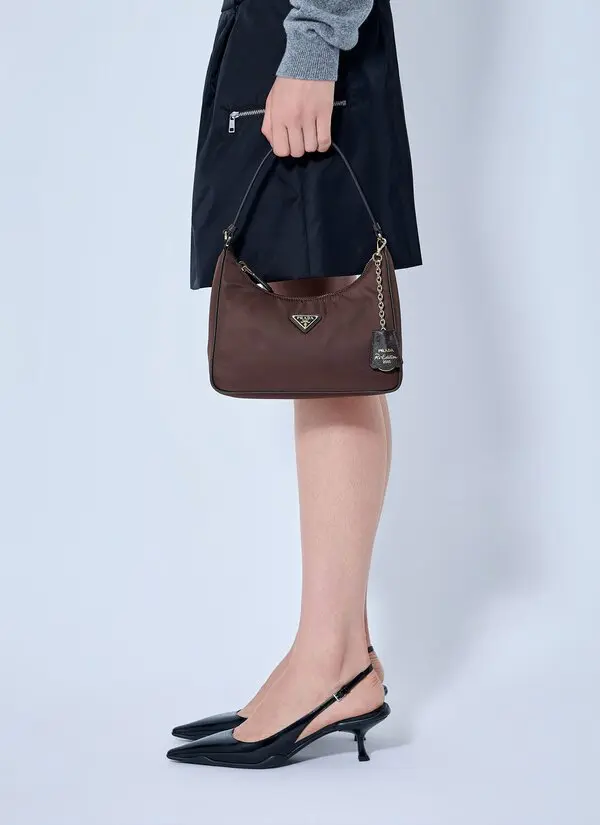 Prada Re-edition 2005 Re-nylon And Saffiano Mini Bag - Brown