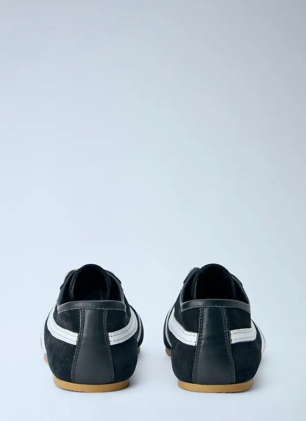 Dries Van Noten Suede Panel Sneakers - Black