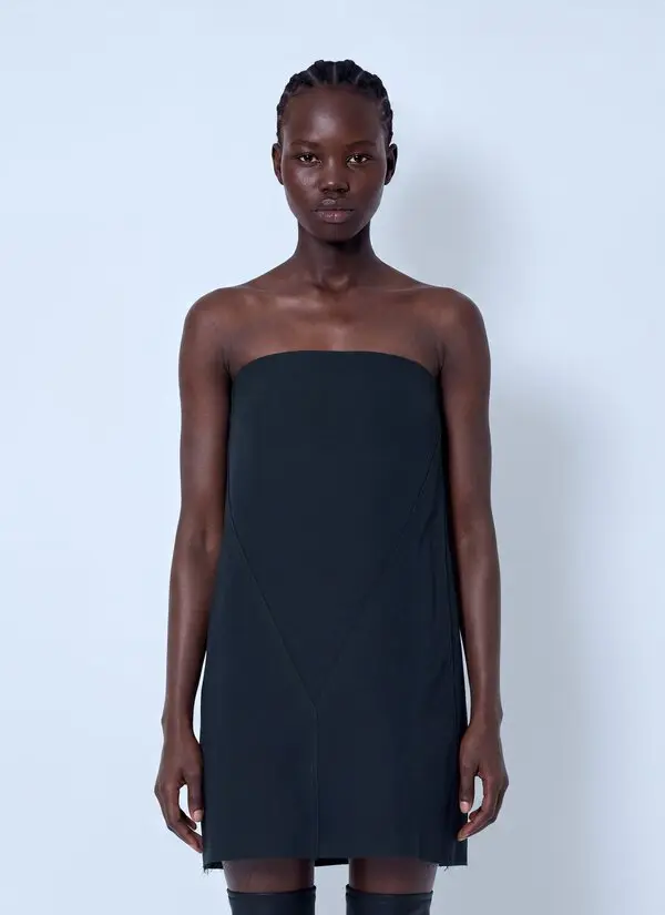 Rick Owens Cropped Sheath Mini Dress - Black