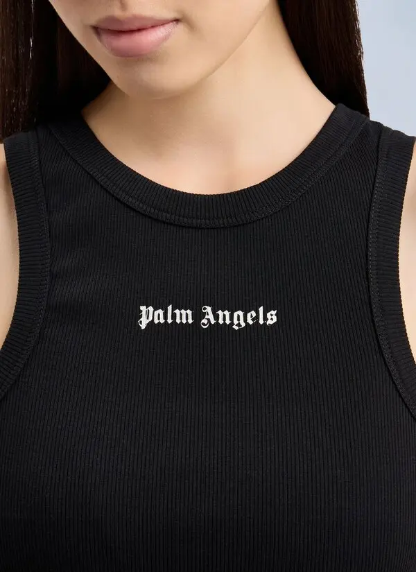 Palm Angels Classic Logo Fitted Tank Top