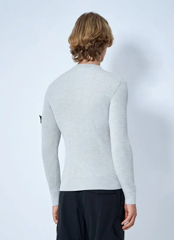 Stone Island Ribbed Crewneck Sweater - Grey