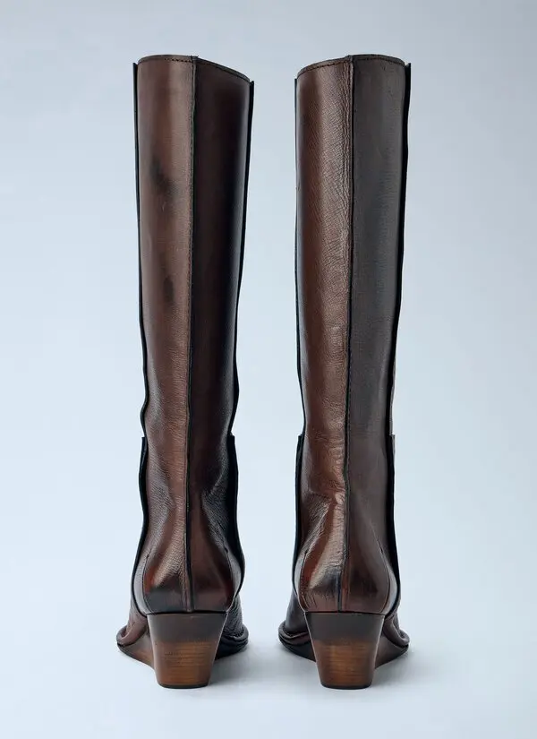 CAPASA MILANO Camperos Knee-high Leather Boots