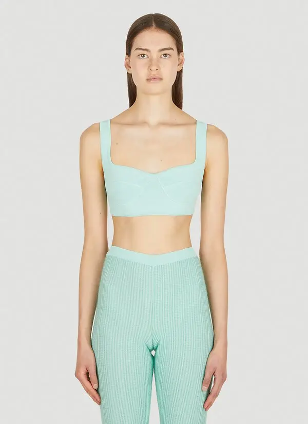 MARCO RAMBALDI Ribbed Knit Top - Green