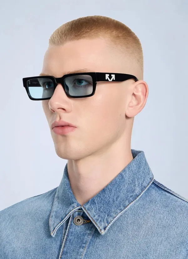 Off-White Huntington Blue Lens Sunglasses - Black