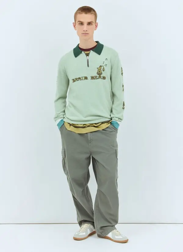 BRAIN DEAD Lex Half-zip Sweatshirt