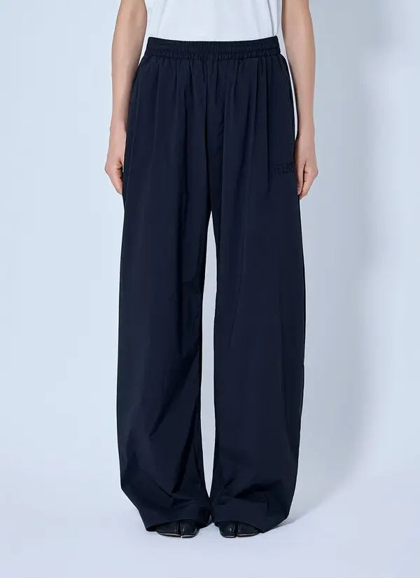 MAISON MARGIELA Elasticated Waist Wide-leg Trousers - Black