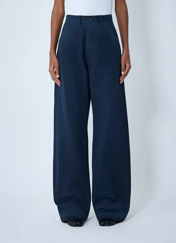 MAISON MARGIELA Cotton Twill Pants - Blue