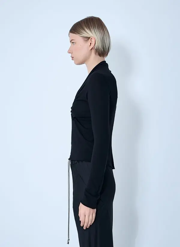 Rick Owens Allanah Long Sleeve Top - Black