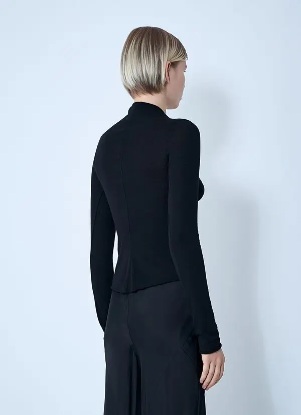 Rick Owens Allanah Long Sleeve Top - Black