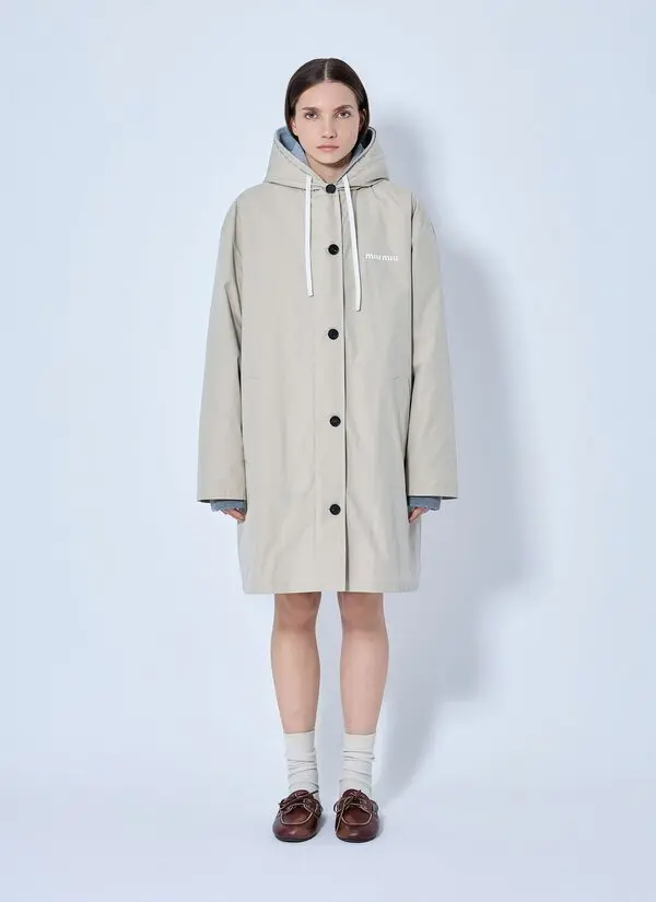 Miu Miu Single-breasted Panama Caban Coat