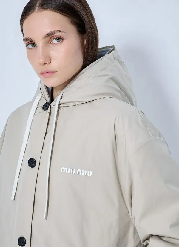 Miu Miu Single-breasted Panama Caban Coat