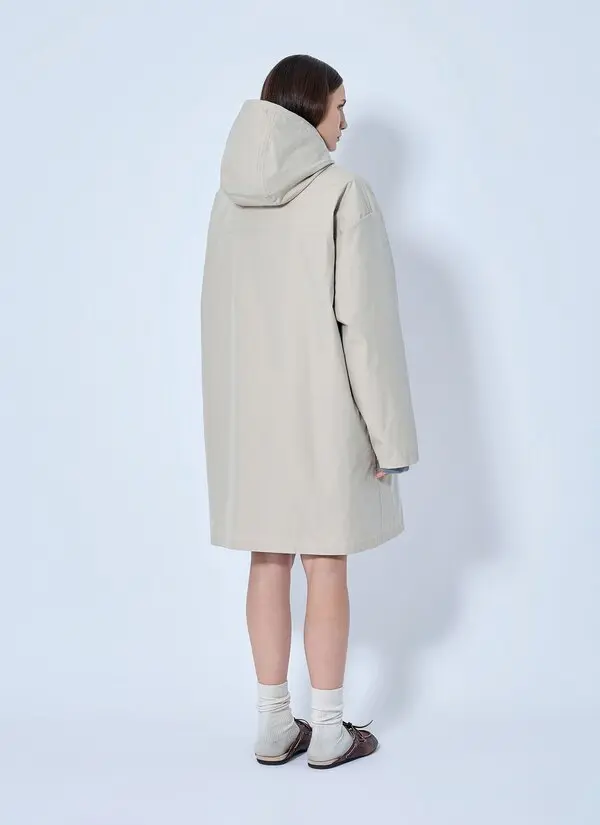 Miu Miu Single-breasted Panama Caban Coat - Beige