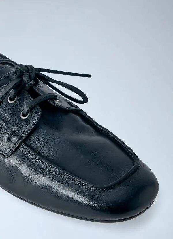 Prada Leather Moccasins