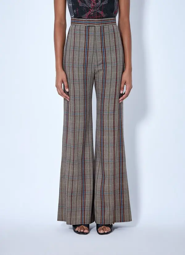 VIVIENNE WESTWOOD Wide Leg Trousers - Beige