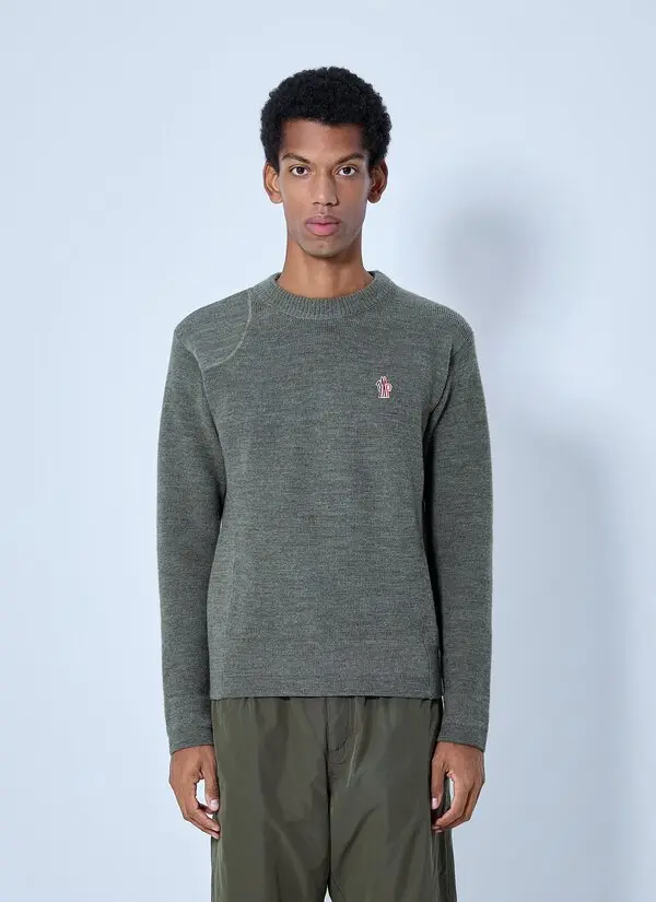 Moncler Wool Crew Neck Sweater - Grey