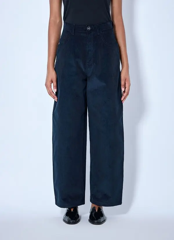 RÓHE Berber Barrel Leg Trousers - Navy
