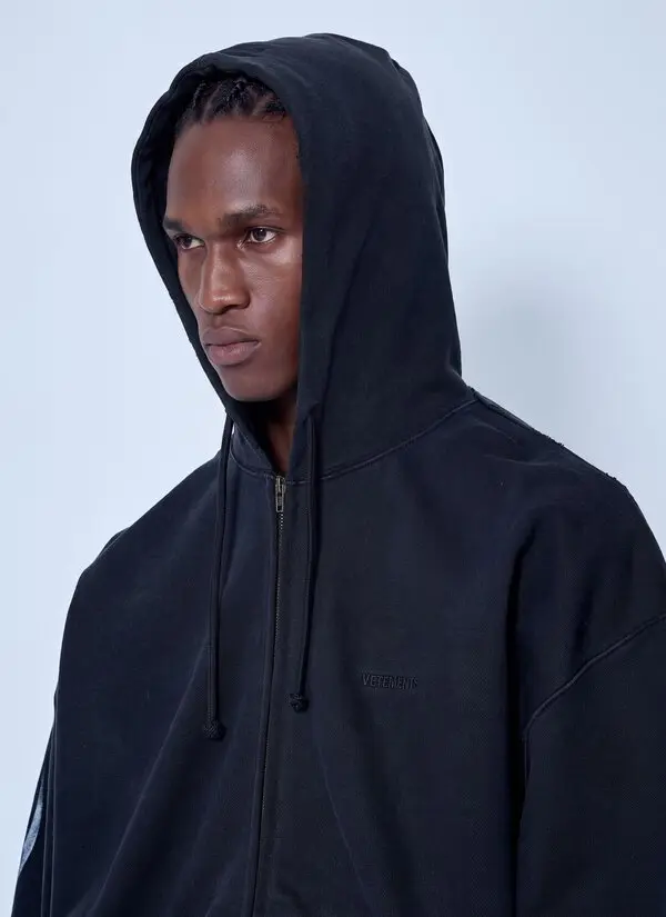 Vetements Graffiti Tribal Zip-up Hoodie