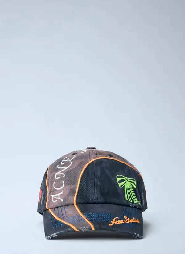 Acne Studios Embroidered Logo Cap - Grey