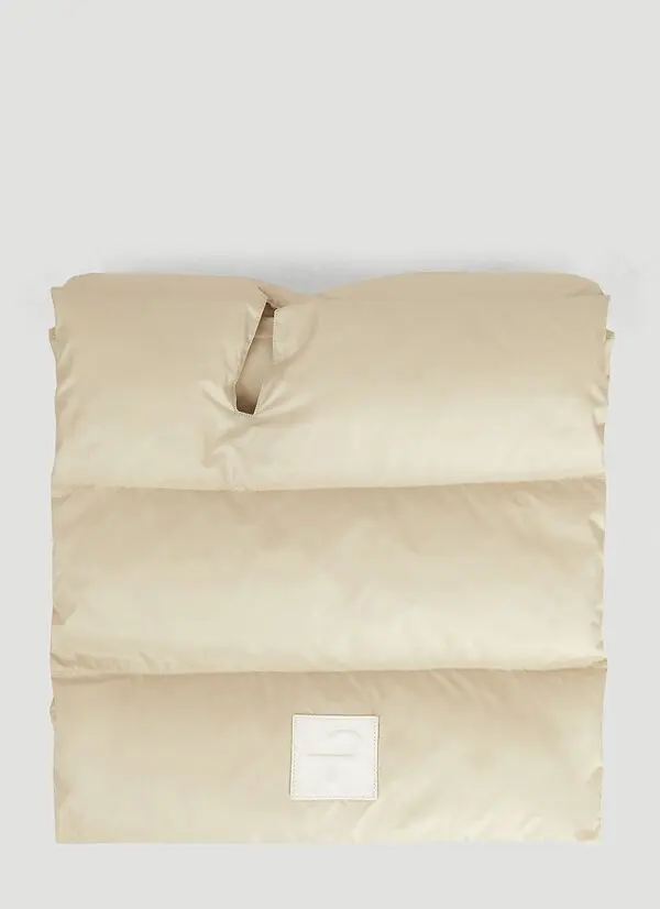COMMON LEISURE Puffer Blanket Scarf - Beige