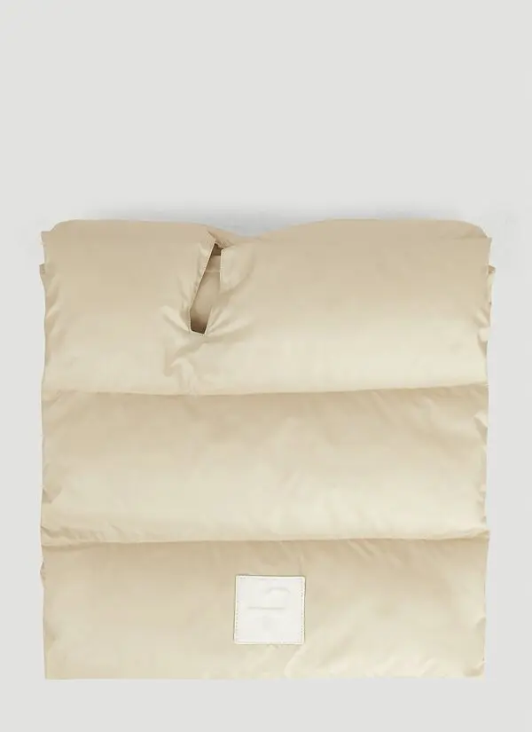 COMMON LEISURE Puffer Blanket Scarf - Beige