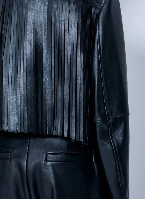 Sportmax Leather Asymmetrical Zip Jacket