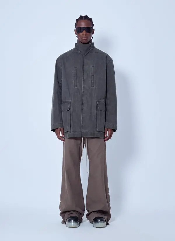 Rick Owens Collared Canvas Mac Jacket