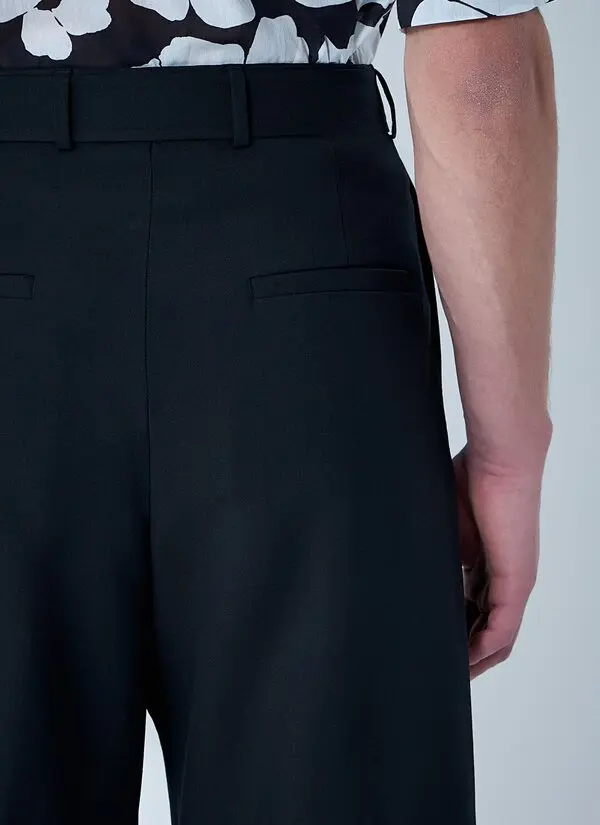 Dries Van Noten Pleated Wool Knee-length Trousers