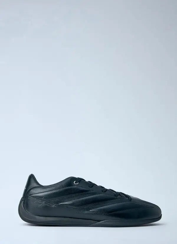 Y3 Leather Low-top Sneakers - Black