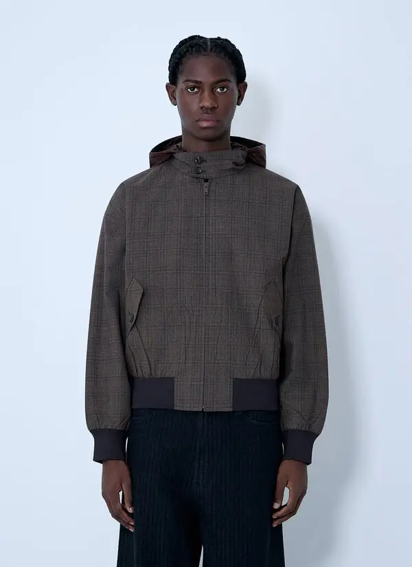 Prada Hooded Wool Jacket - Brown
