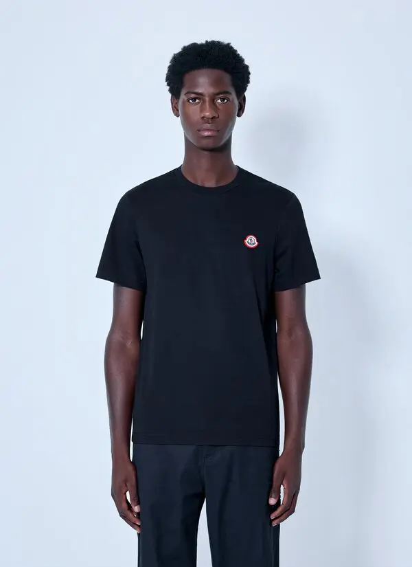 Moncler Logo Motif T-shirt - Black