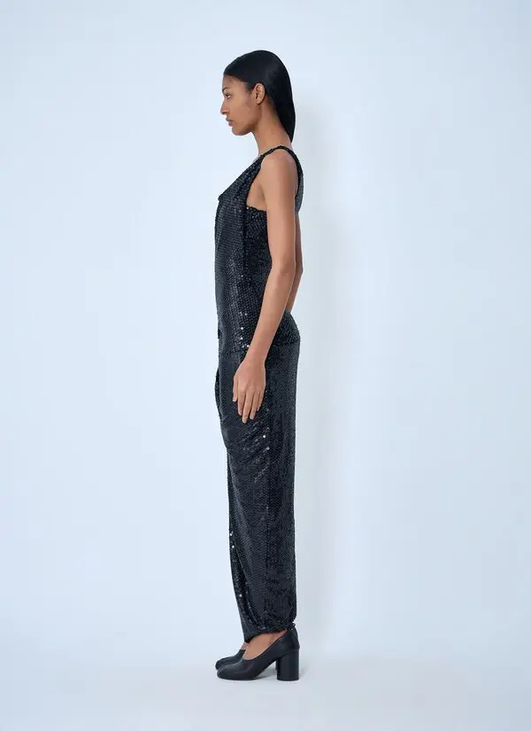VIVIENNE WESTWOOD Sequined Cowl Neck Gown