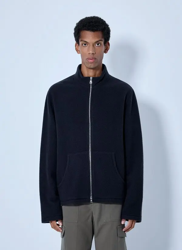 RIER Fleece Full Zip Sweatshirt - Black