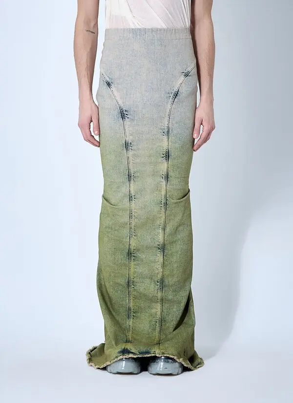 Moncler Acid Degrade Al Maxi Skirt - Green