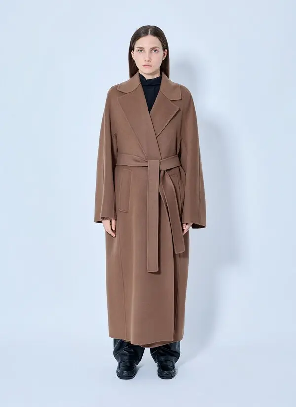 Max Mara Belted Wool Coat - Camel