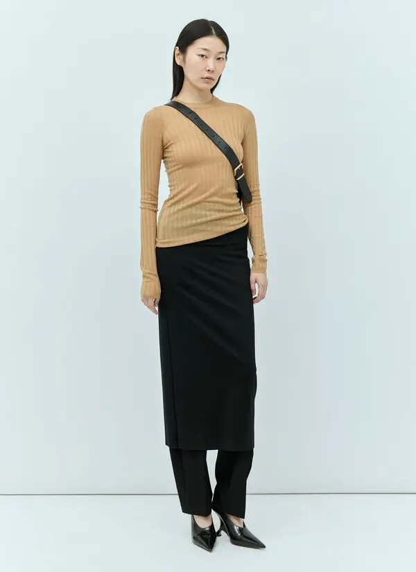 Sportmax Ribbed Wool Sweater - Beige