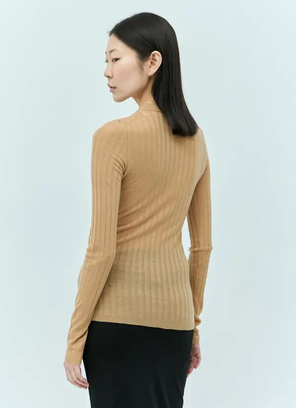 Sportmax Ribbed Wool Sweater - Beige