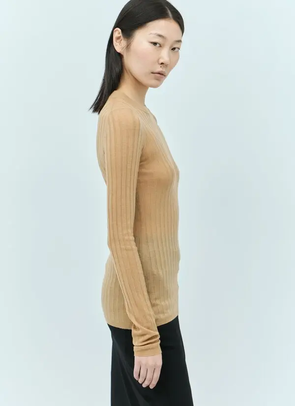 Sportmax Ribbed Wool Sweater - Beige