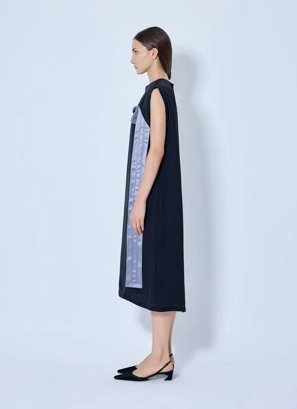Marni Sleeveless Midi Dress With Satin Detail
