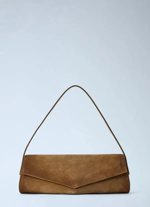 JIL SANDER Kante Suede Shoulder Bag