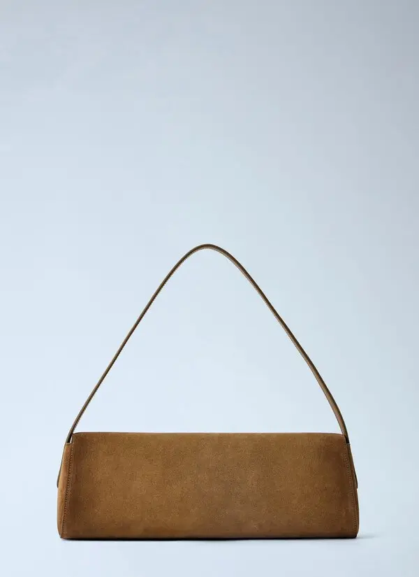 JIL SANDER Kante Suede Shoulder Bag