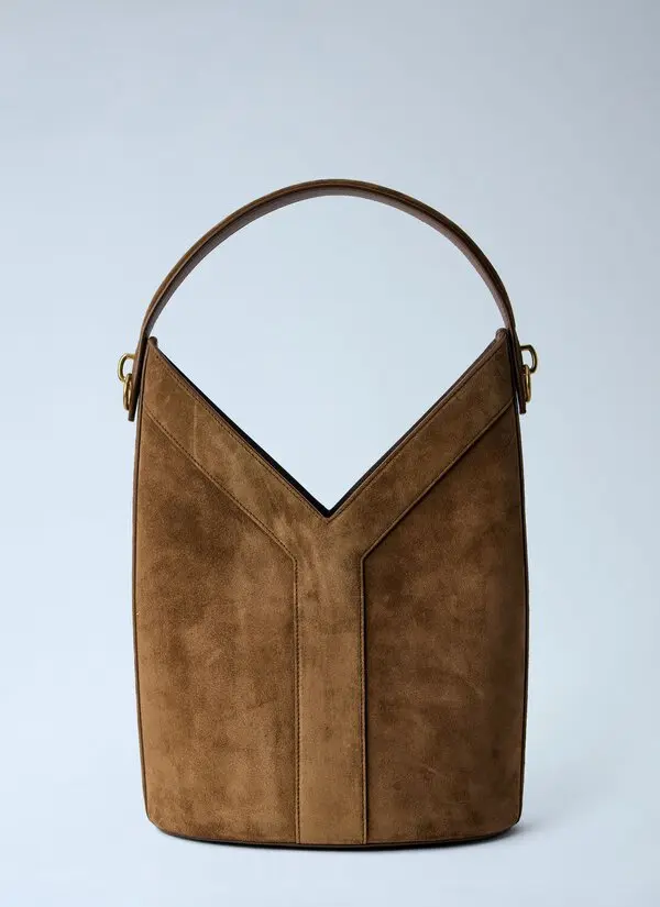 Saint Laurent Y Top-handle Bucket Bag - Brown