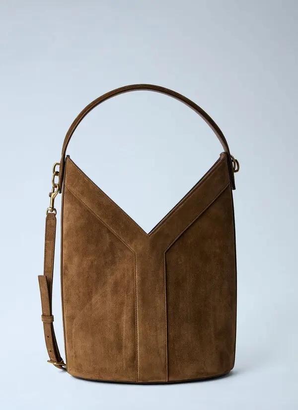 Saint Laurent Y Top-handle Bucket Bag - Brown