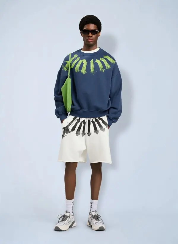 Palm Angels Big Neck Logo Loose Sweatshirt