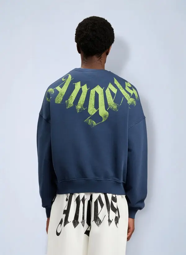 Palm Angels Big Neck Logo Loose Sweatshirt
