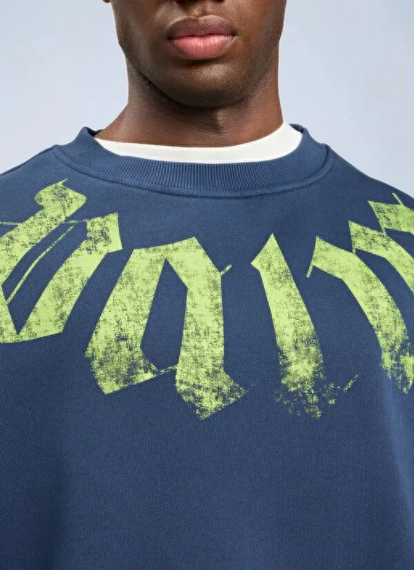 Palm Angels Big Neck Logo Loose Sweatshirt