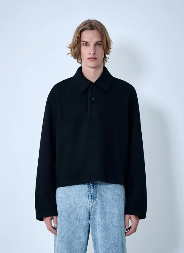 RIER Wool Blend Polo Sweater