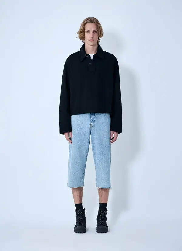 RIER Wool Blend Polo Sweater