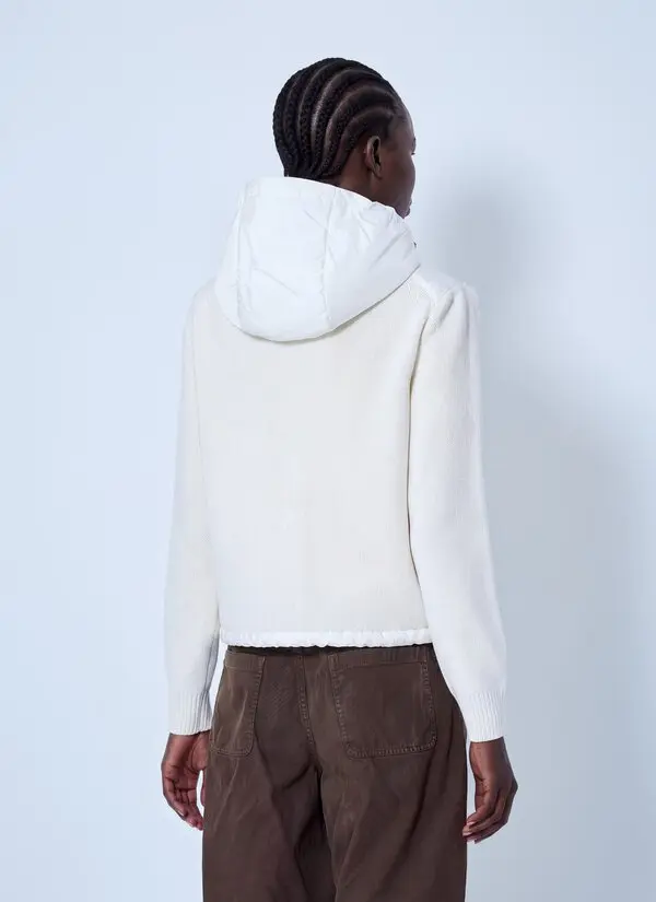 Moncler Wool & Cashmere Blend Padded Zip-up Cardigan