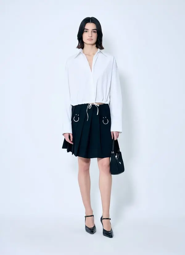 Prada Pleated Wool Skirt