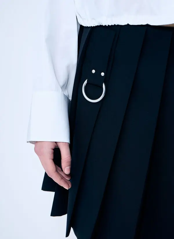 Prada Pleated Wool Skirt